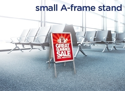 Small A-Frame Stand including 2 Posters